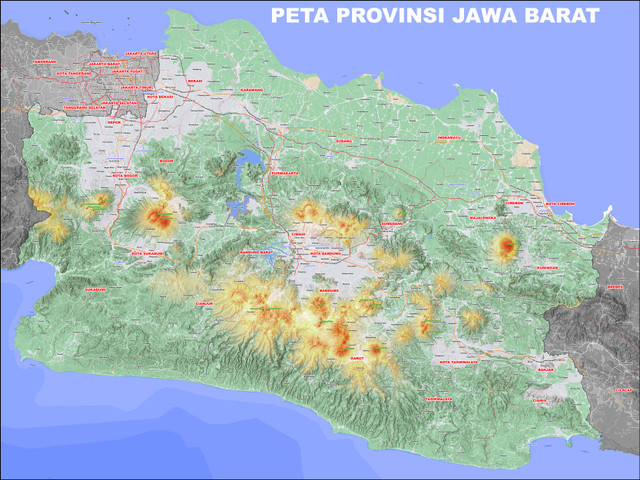 Peta Jawa Barat Lengkap dan Jelas Terbaru - Juragan Poster