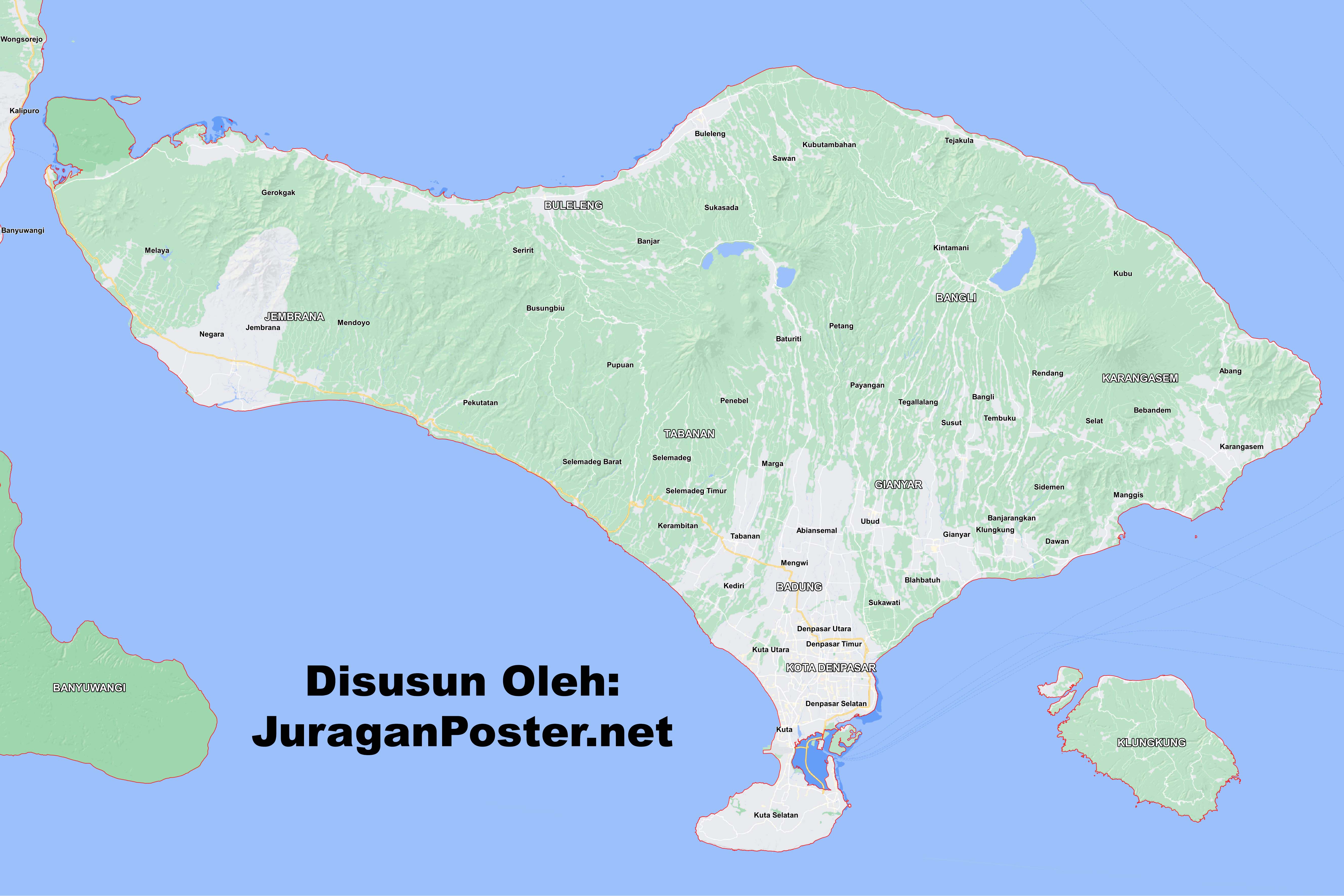 Peta Kalimantan - Juragan Poster