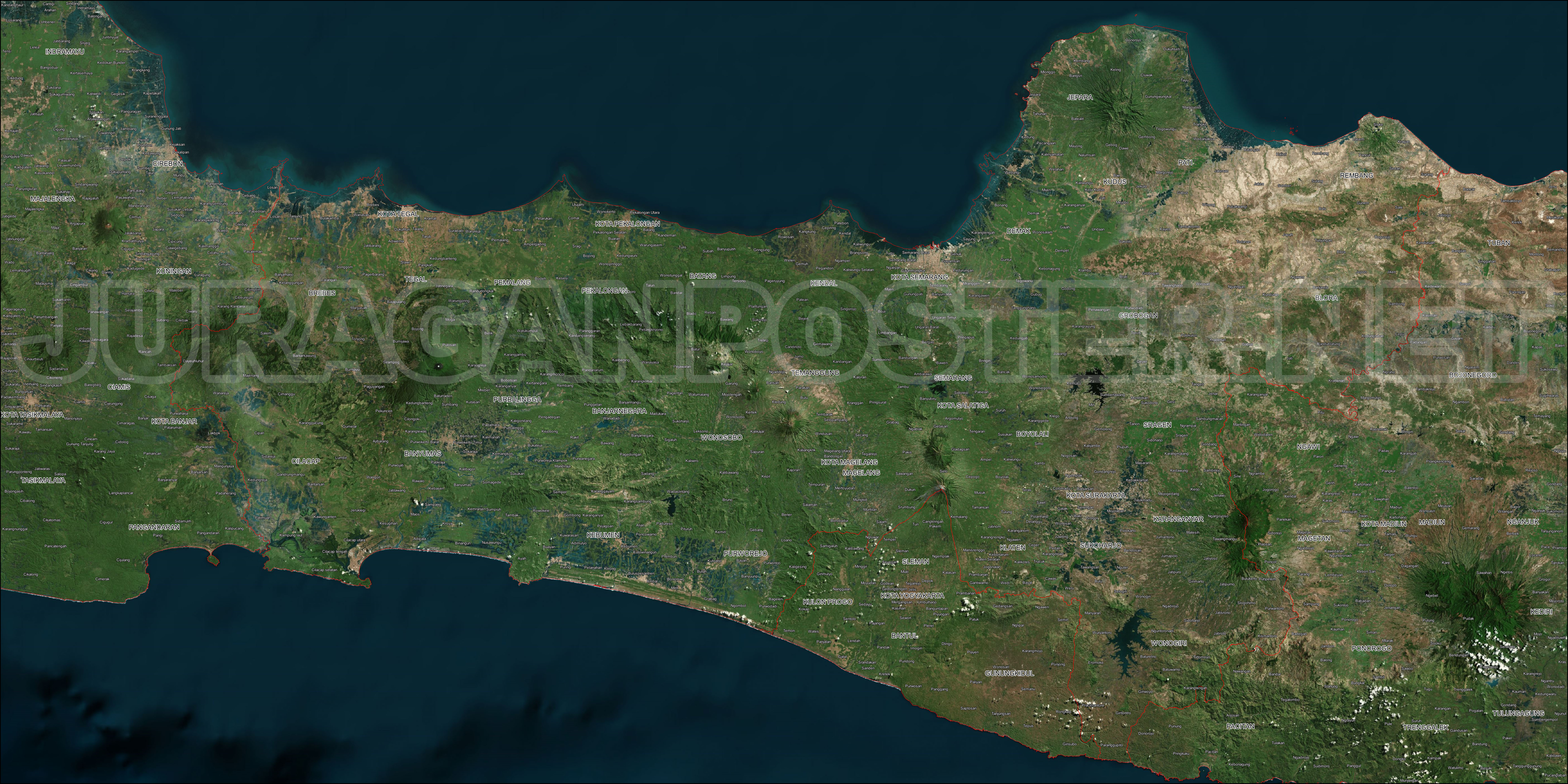Peta Jawa Tengah - Juragan Poster