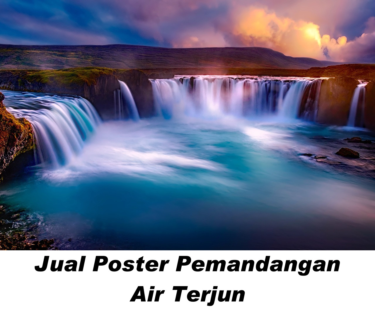 Poster Pemandangan Alam Air Terjun Untuk Dekorasi Ruangan - Juragan Poster