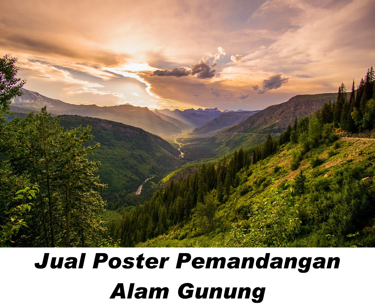 Poster Pemandangan Alam Gunung Untuk Dekorasi Ruangan - Juragan Poster