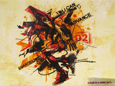 Evangelion Unit 02 Evangelion Neon Genesis Evangelion APC - Juragan Poster