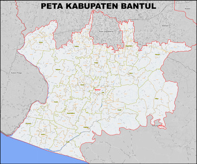 Peta Kabupaten Bantul Kecamatan dan Kelurahan