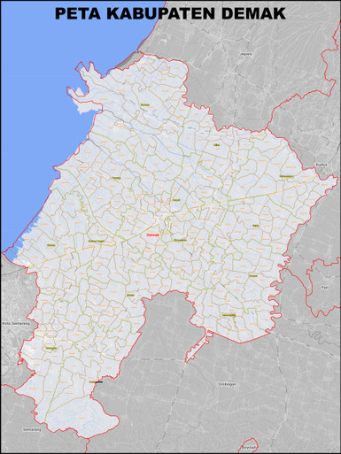 Peta Kabupaten Demak Kecamatan dan Kelurahan