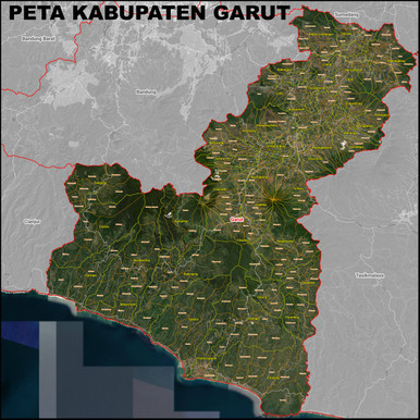 Peta Kabupaten Garut satelit Kecamatan dan Kelurahan