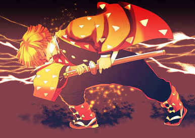Zenitsu Agatsuma Anime Demon Slayer Kimetsu no Yaiba APC003 - Juragan ...