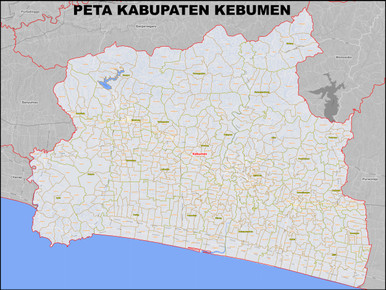 Peta Kabupaten Kebumen Kecamatan dan Kelurahan
