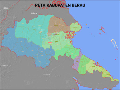 Peta Kabupaten Berau Kecamatan Dan Kelurahan