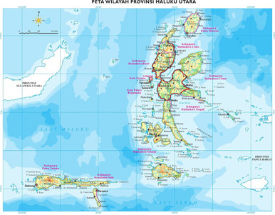 Peta Provinsi Maluku Utara