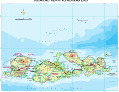 Peta Provinsi Nusa Tenggara Barat NTB