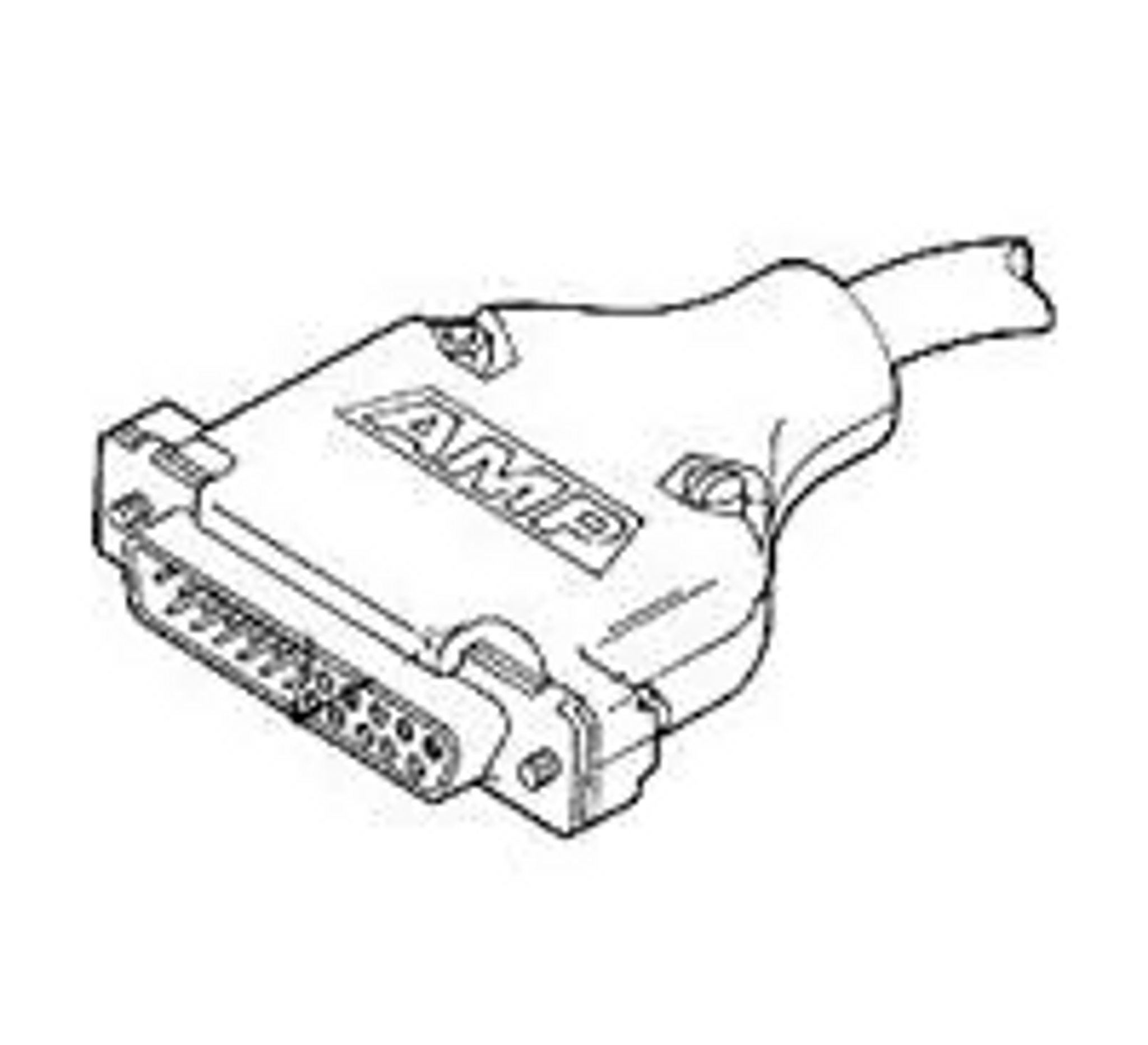 5745171-1 AMP Connector Backshell Two Piece 9 Position 180Deg Shielded
