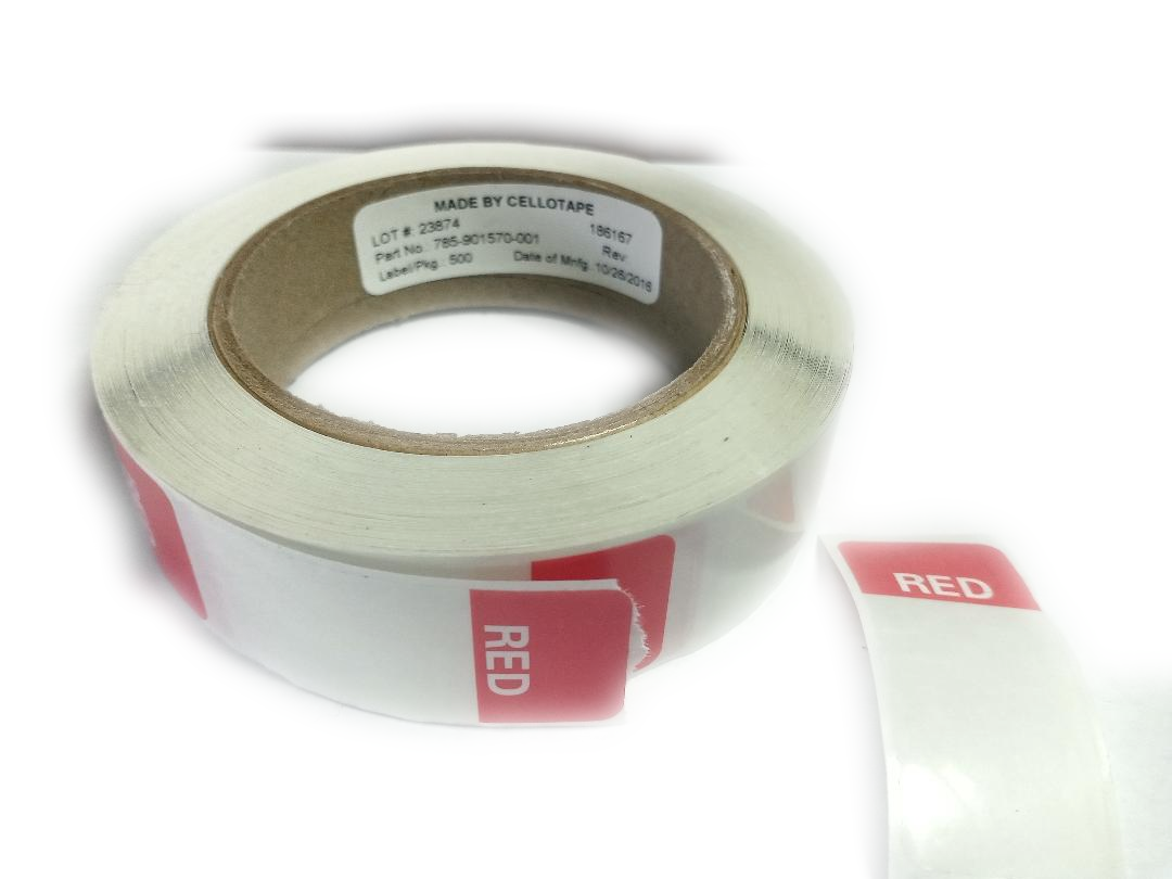 Pack of 10 PMS184C/RED Red Labels CET ACC 785-901570-001