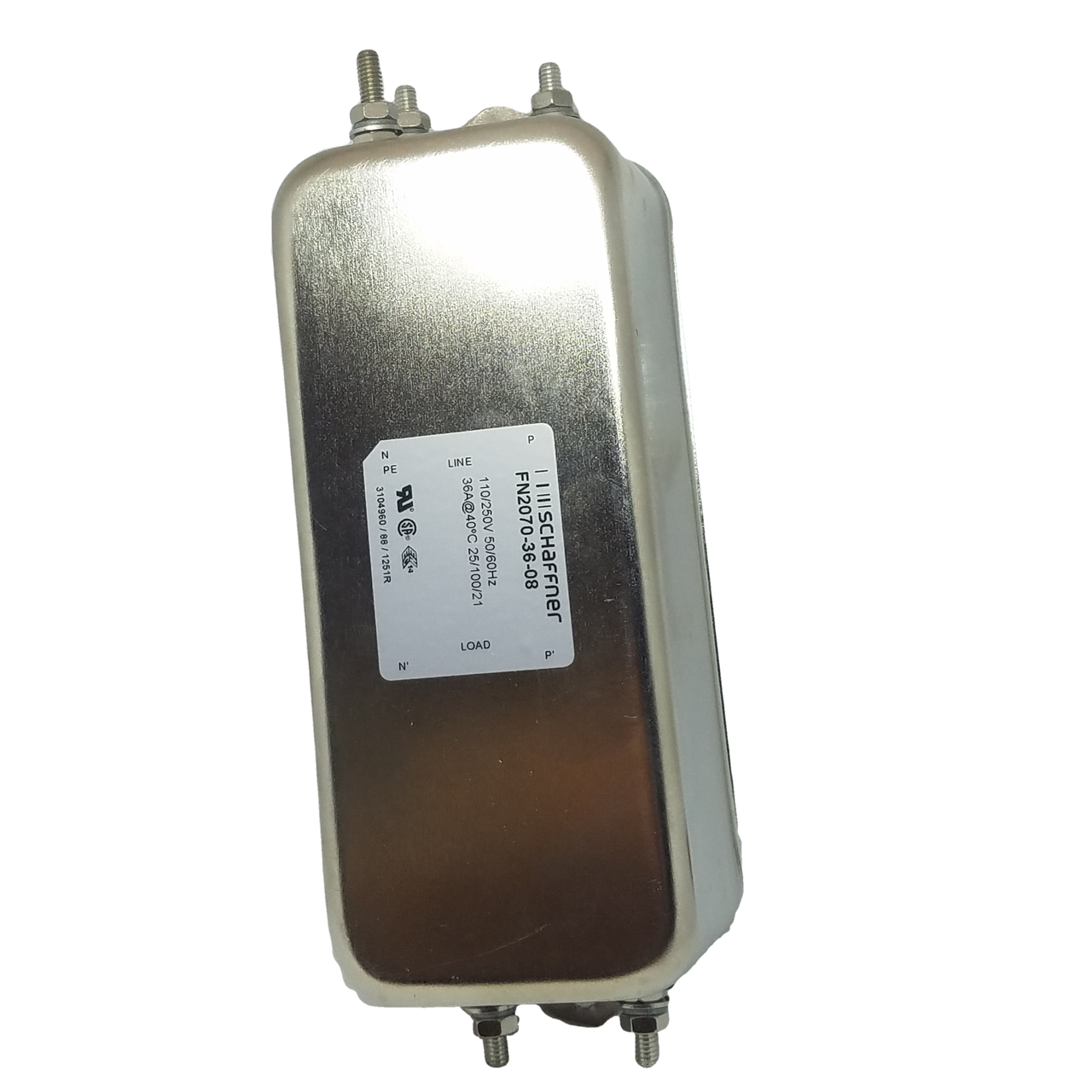 FN2070-36-08 SCHAFFNER Power Line Filter EMI 0Hz to 400Hz 36A 250VAC ...