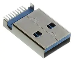 GSB316445CHR USB Connectors USB3.0, A, Plug Right Angle SMT :RoHS, Cut Tape