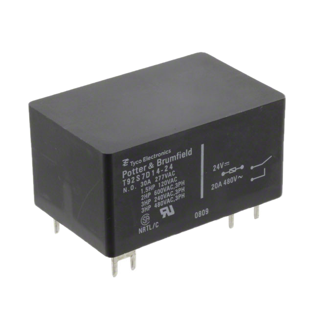 T92S7D12-12 General Purpose Relay DPST-NO (2 Form A) 12VDC Coil Through ...