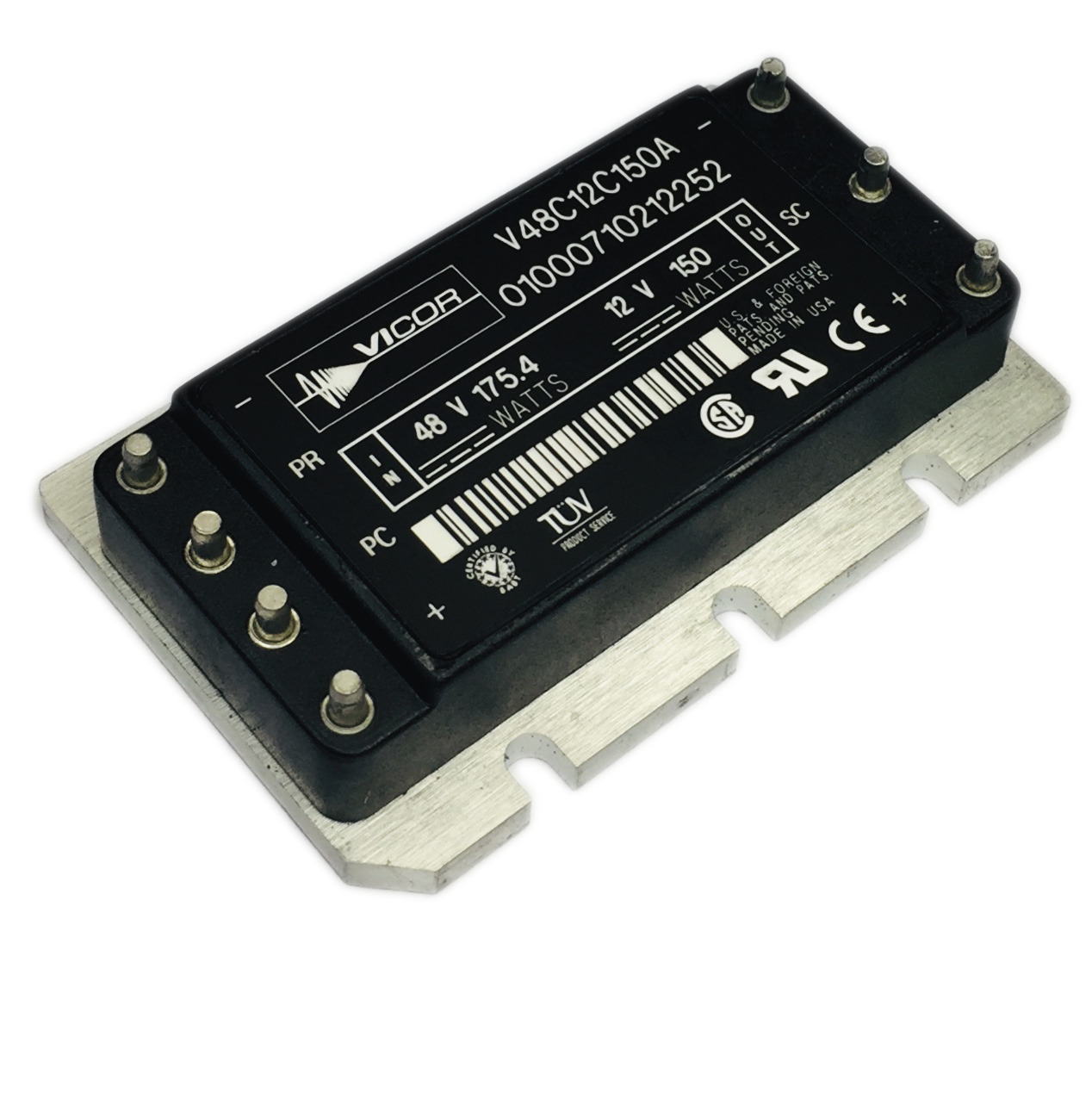 V48C12C150A VICOR Module DC-DC 48VIN 1-OUT 12V 32.5A 150W 7-Pin Quarter ...