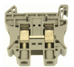 UT10 Terminal Block Connector 2 Position Feed Through Gray 6-20 AWG ...