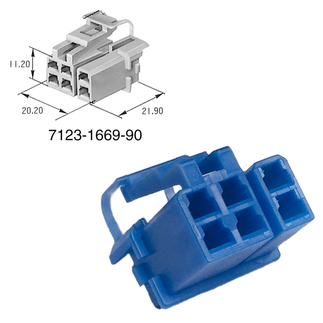 F2DB-14489-JA YAZAKI 7123-1669-90 58 Connectors S Type Housing 6P Female
