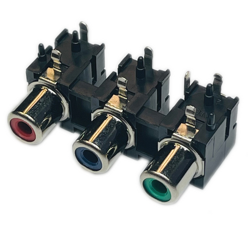 Red Blue Green PCB Panel Mount Triple RCA Socket Female Video AV Connector