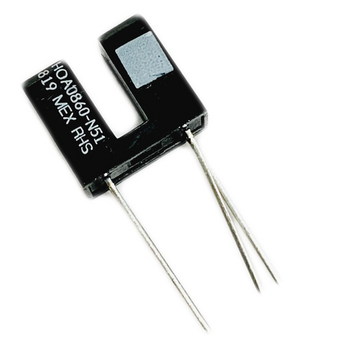 HOA0860-N51 Photointerrupter Transmissive 3.3mm Phototransistor 4-Pin