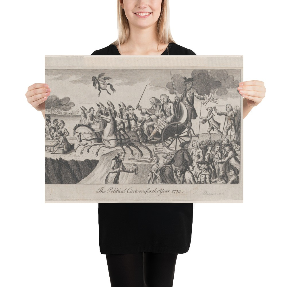 The Political Cartoon, for the Year 1775 - Anonymous, British, 18th ...