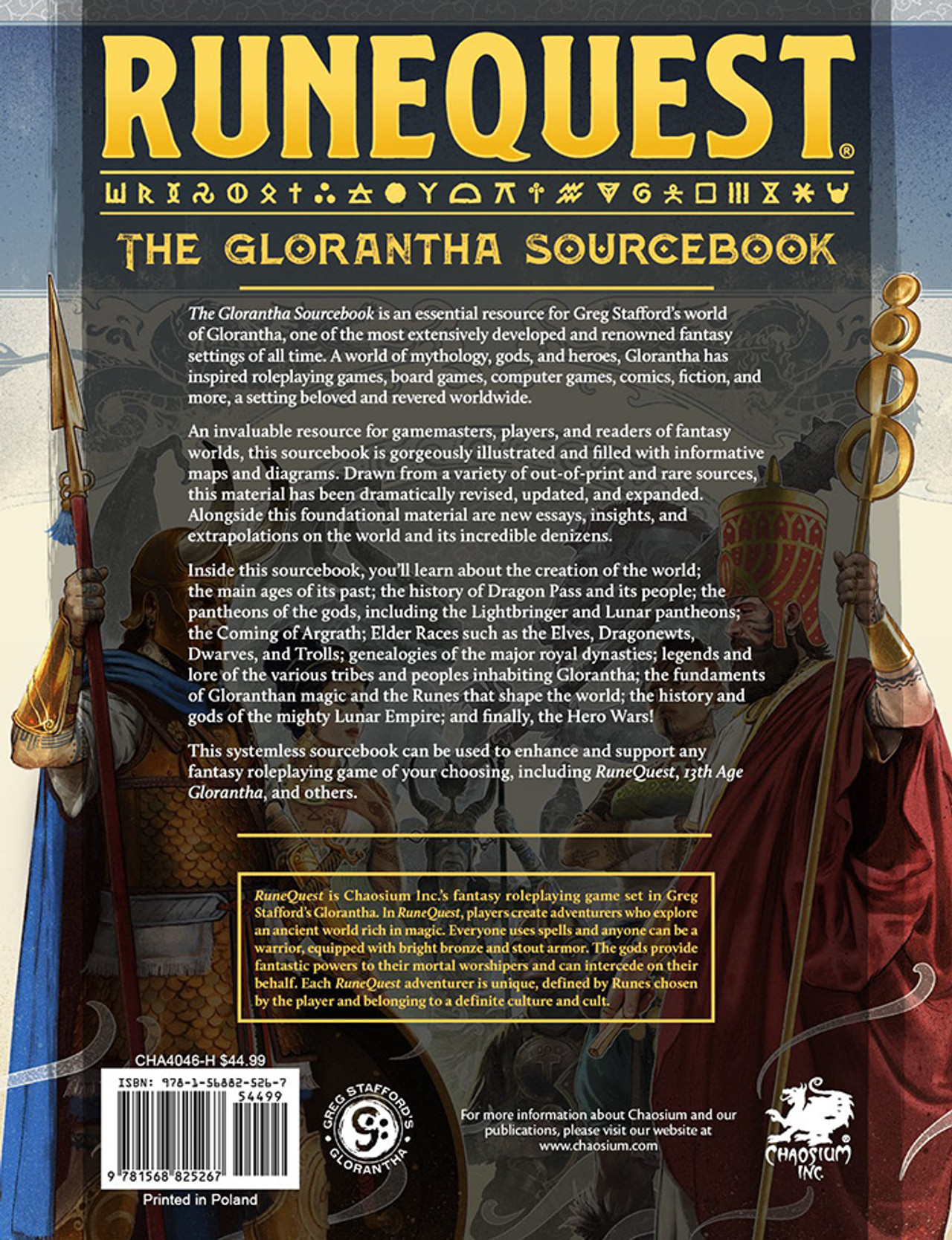 RuneQuest: The Glorantha Sourcebook 2nd Edition - Hardcover - Chaosium Inc.