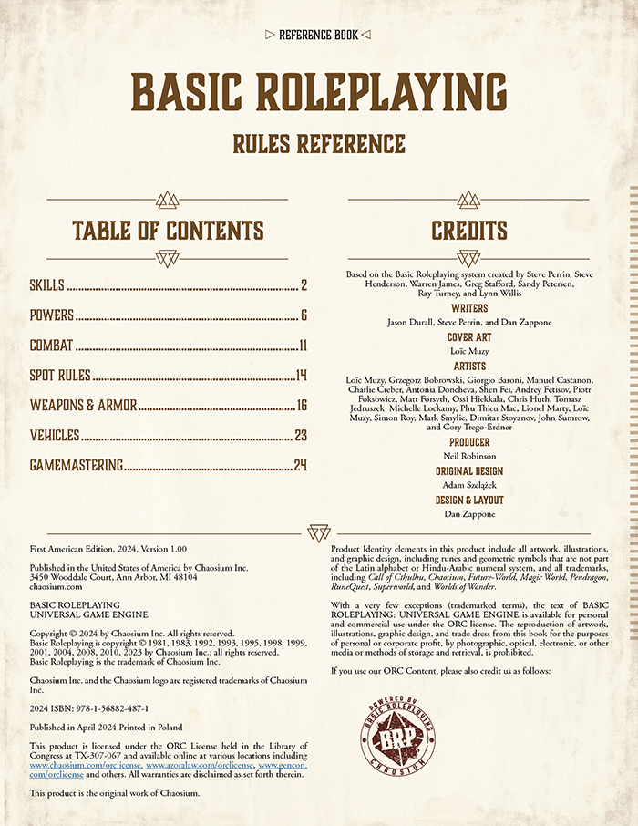 Basic Roleplaying: Gamemaster Pack - PDF