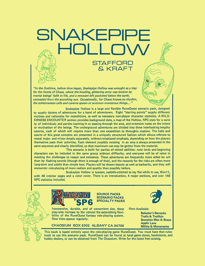 Snake Pipe Hollow - PDF - Chaosium Inc.