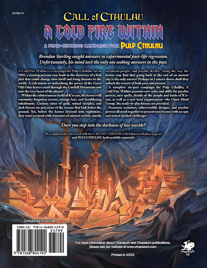 A Cold Fire Within - Hardcover - Chaosium Inc.