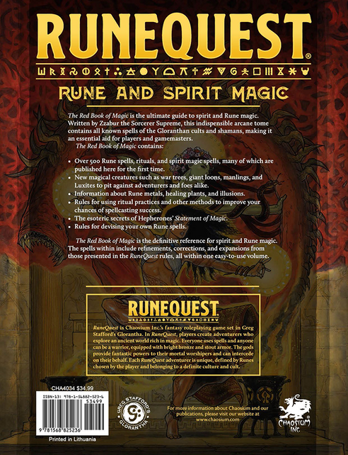 The Red Book of Magic - Hardcover - Chaosium Inc.