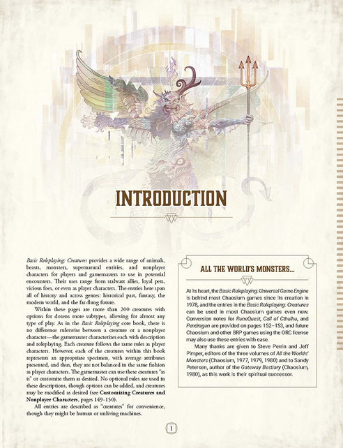 Basic Roleplaying: Creatures - Headcover