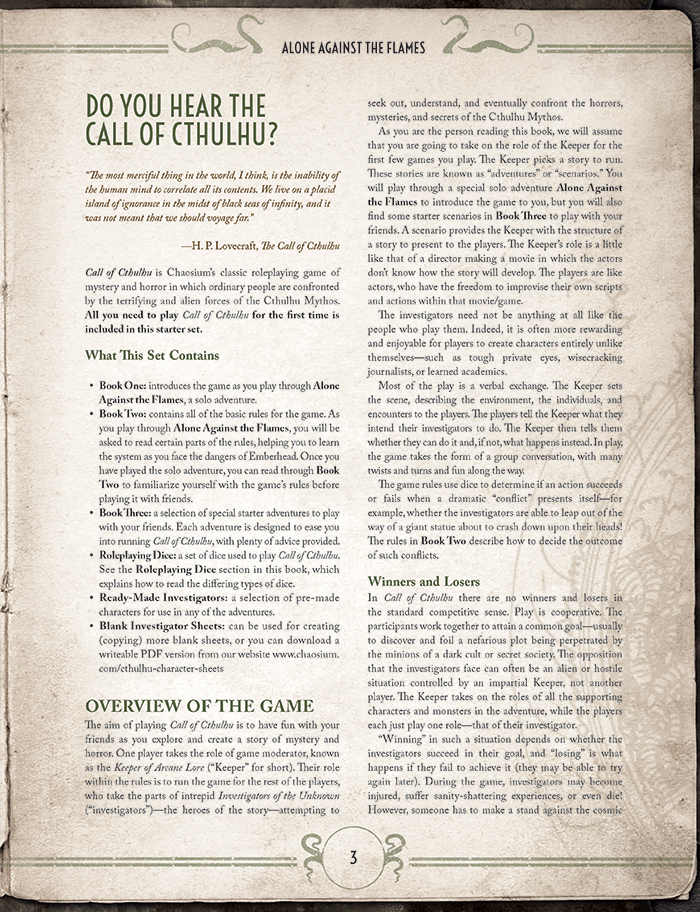 Call of Cthulhu Starter Set - Chaosium Inc.