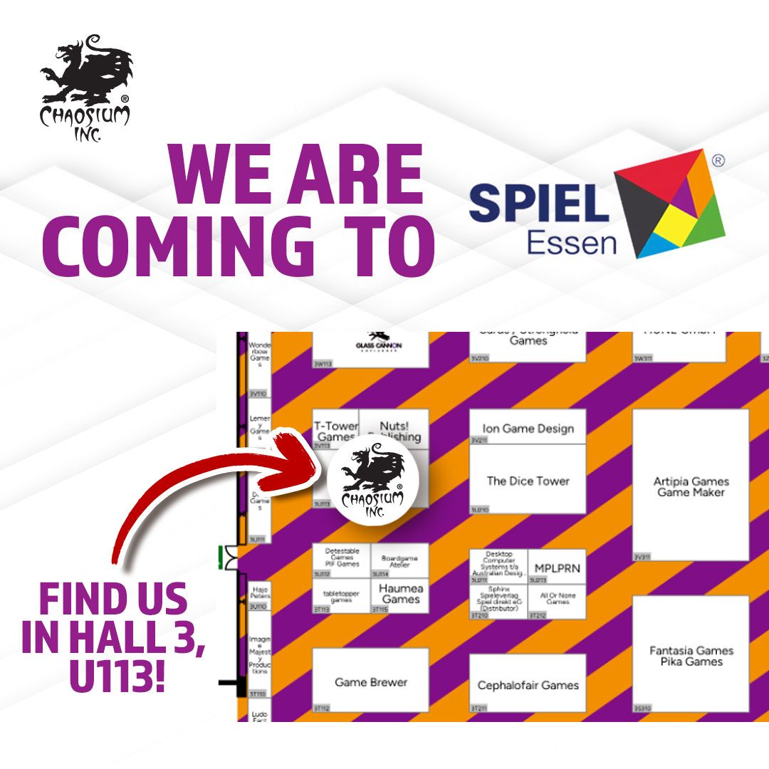 Come see us at Spiel Essen - Oct 3-7, Germany - Chaosium Inc.