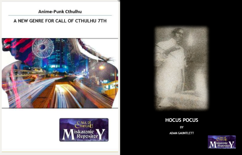 Miskatonic Monday: four new titles - an adventure, an update, a sequel ...