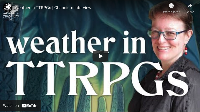 Chaosium Interviews: Weather in TTRPGs, with Lynne Hardy - Chaosium Inc.