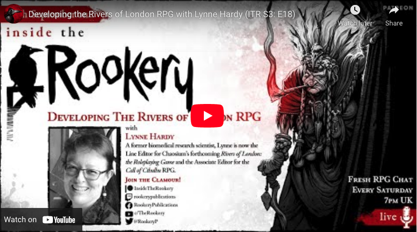 Rivers of London RPG update: developing the Rivers of London RPG ...