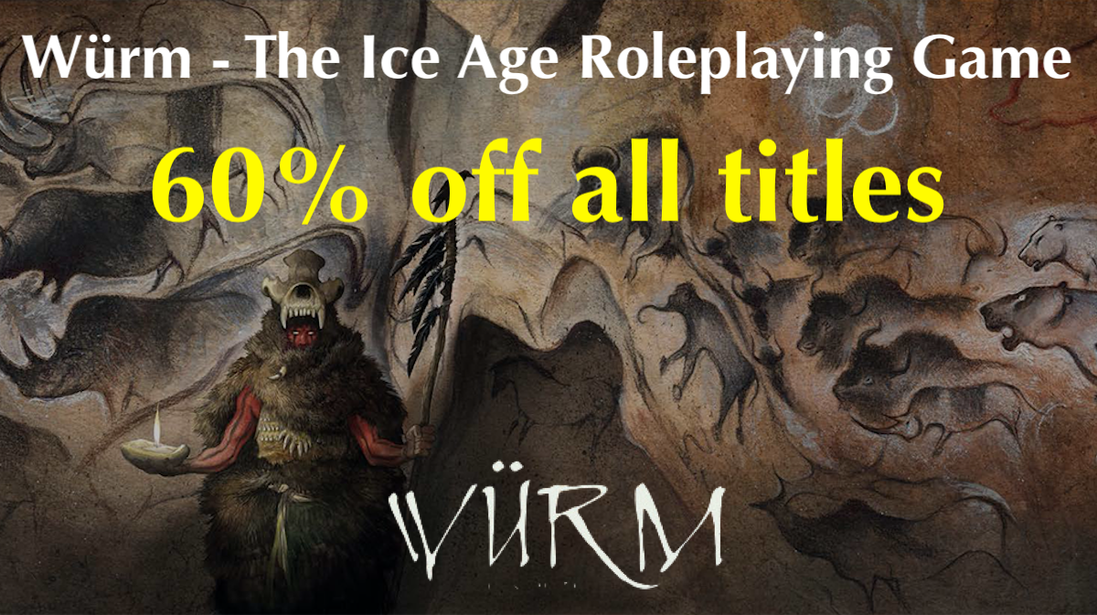 Wurm Ice Age RPG is 60% off on all titles - Chaosium Inc.