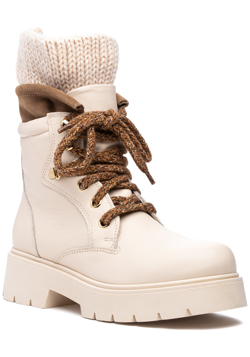 275 Central Eva Boot Greige Leather