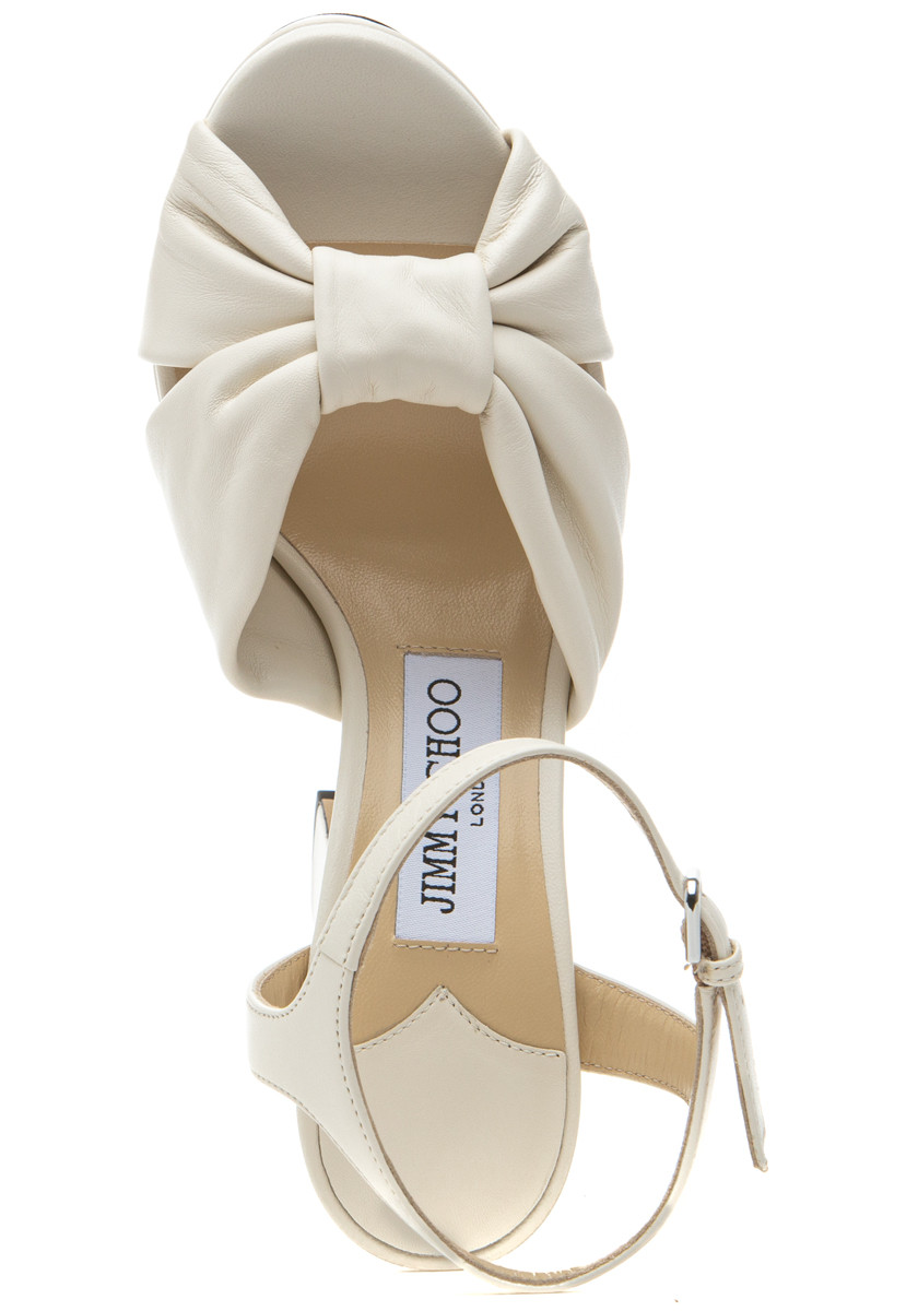 Jimmy Choo Heloise 120 Sandal Latte Leather