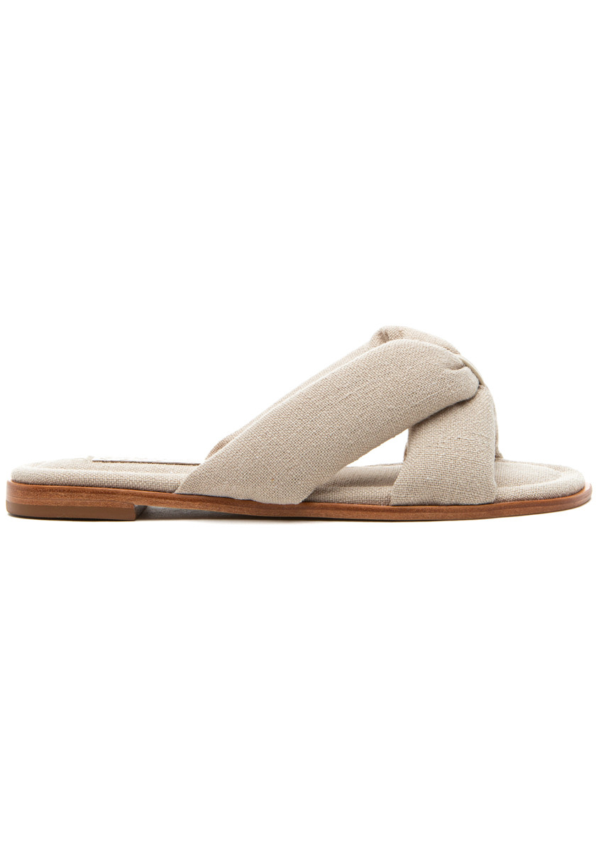 Schutz Fairy Sandal Oyster Linen