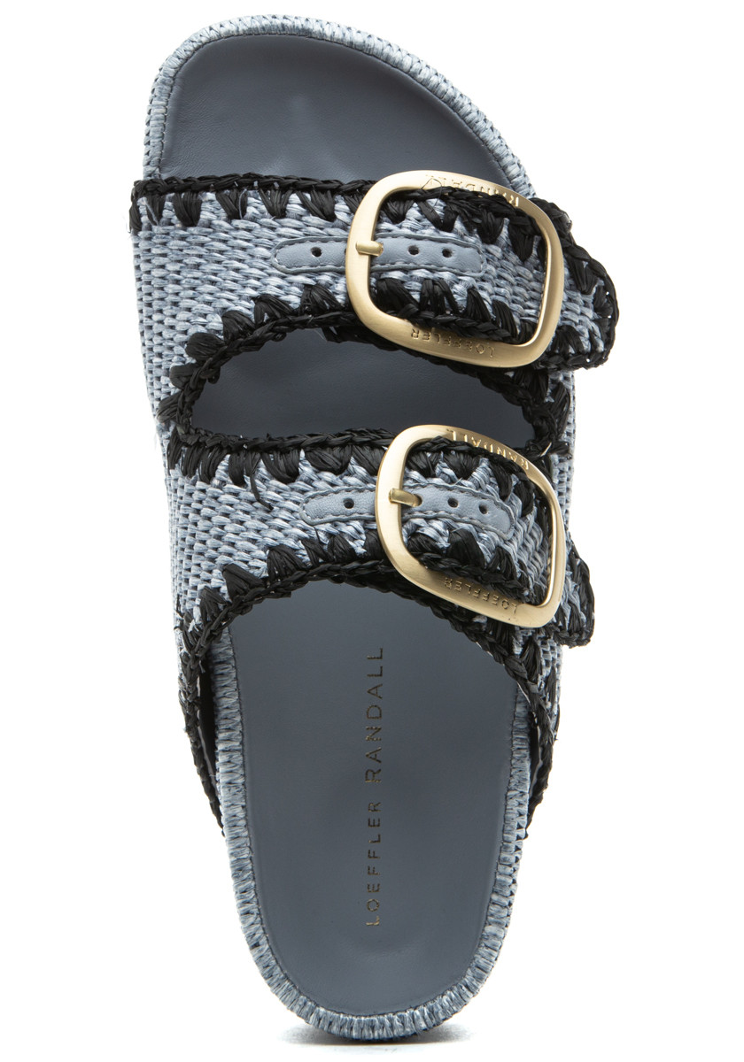Loeffler Randall Theo Sandal Light Blue Raffia