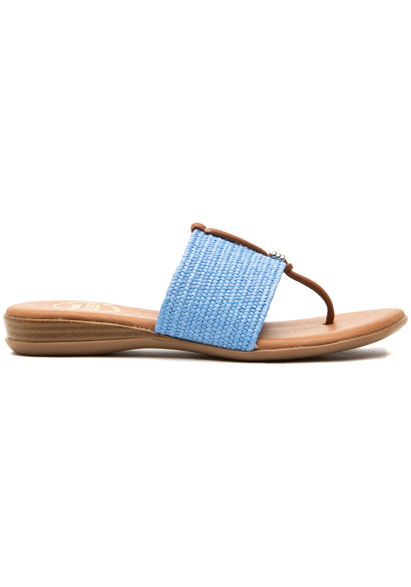 Andre Assous Nice Sandal Blue Raffia
