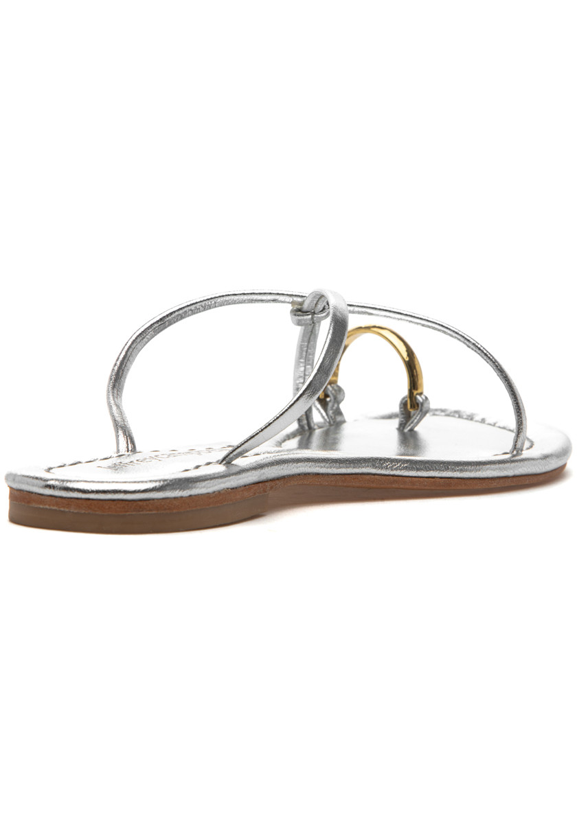 Jeffrey Campbell Pacifico Sandal Silver Gold Leather