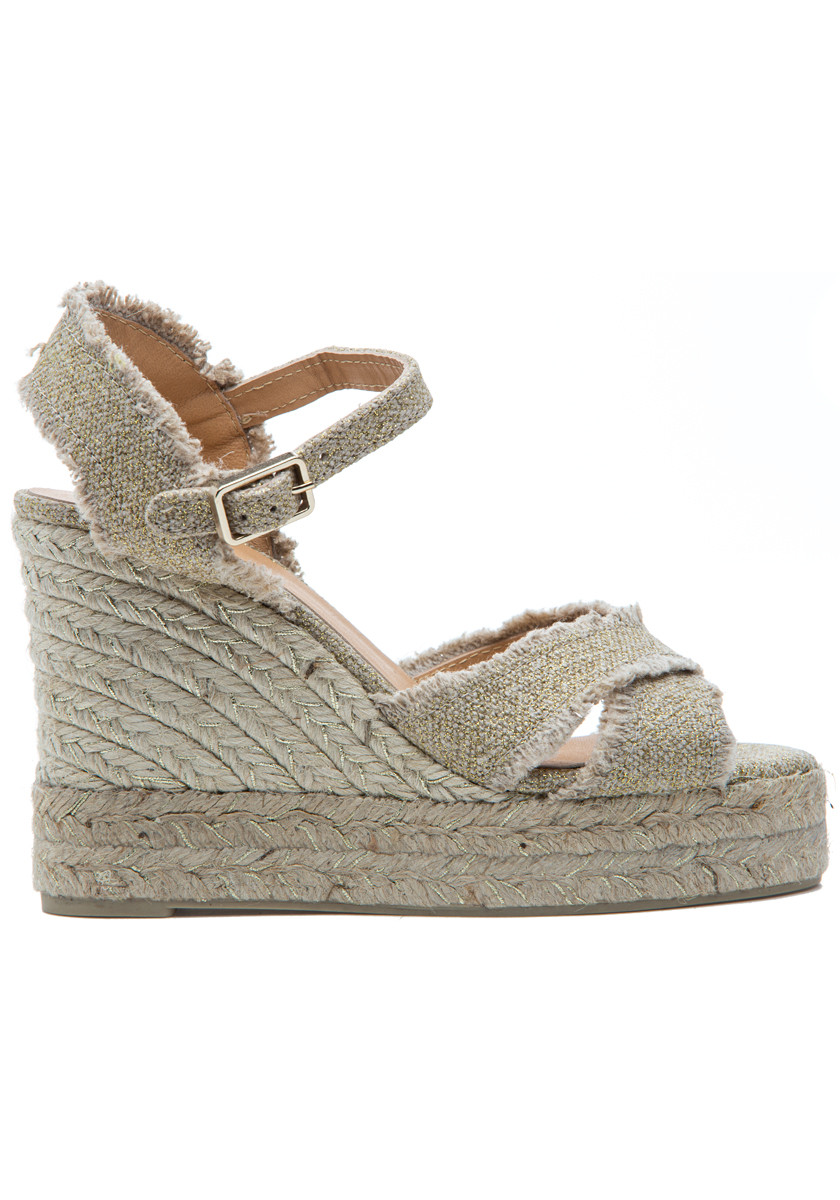 Castaner Bromelia Espadrille Wedge Oro Claro