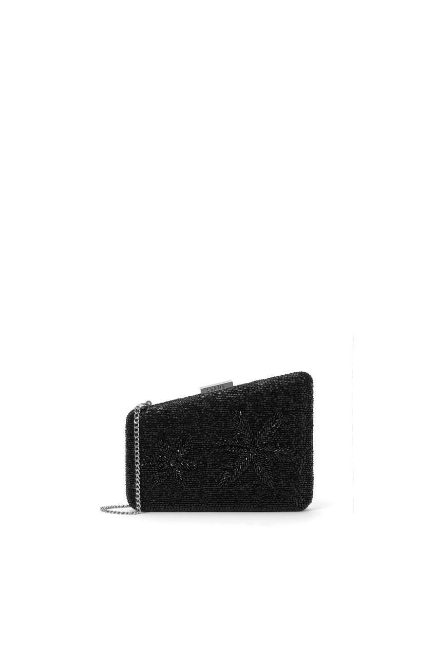 Staud Carmella Beaded Clutch Black Starfish