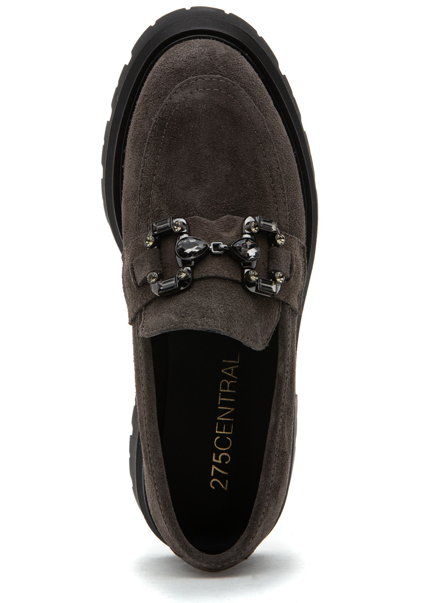 275 Central Layla Loafer Dark Grey Suede