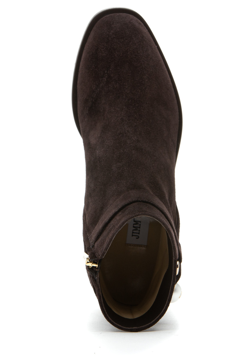 Jimmy Choo Noor 45 Boot Coffee Velvet Suede