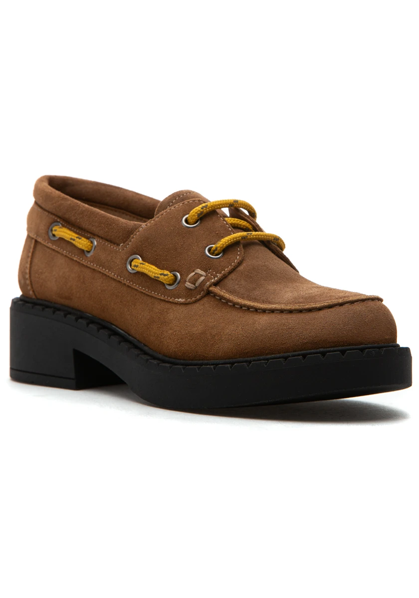275 Central Kaplan Boat Shoe Tan Suede
