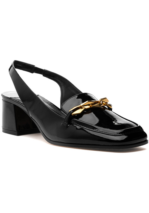 Jimmy Choo Diamond Tilda Slingback 45 Pump Black Patent