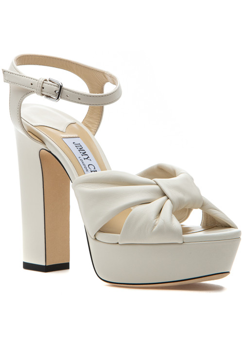Jimmy Choo Heloise 120 Sandal Latte Leather